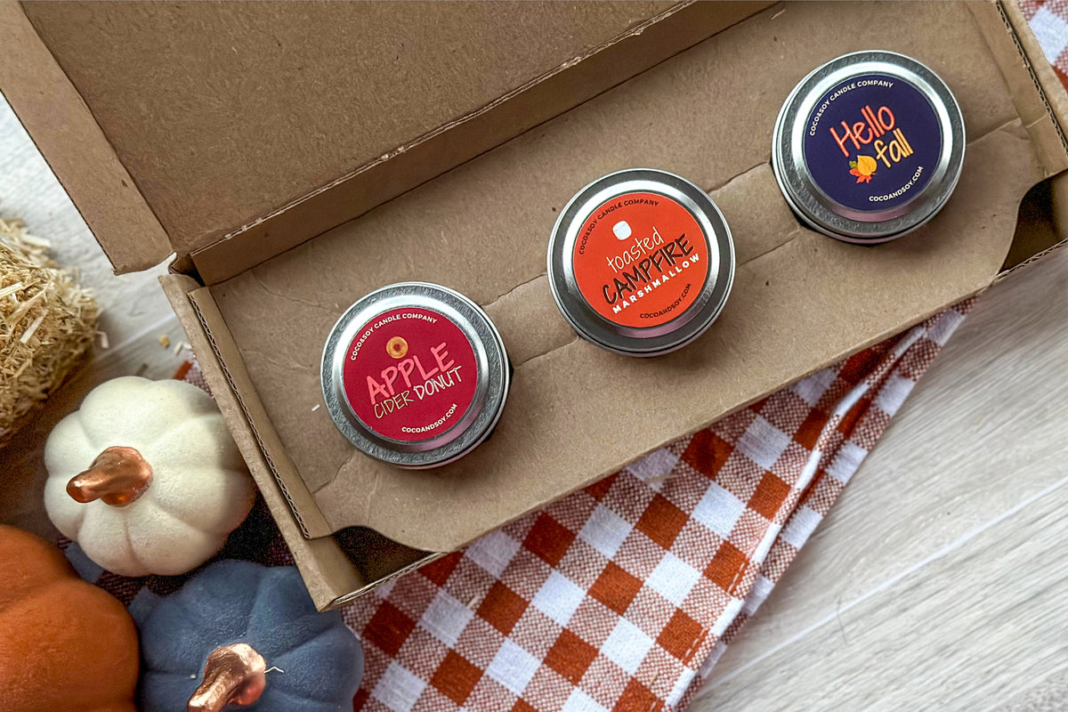 Holiday Sampler Pack (Three Candle Set) – CocoandSoy Candle Company